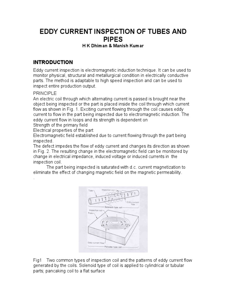NDT Presentation | PDF | Inductor | Pipe (Fluid Conveyance)