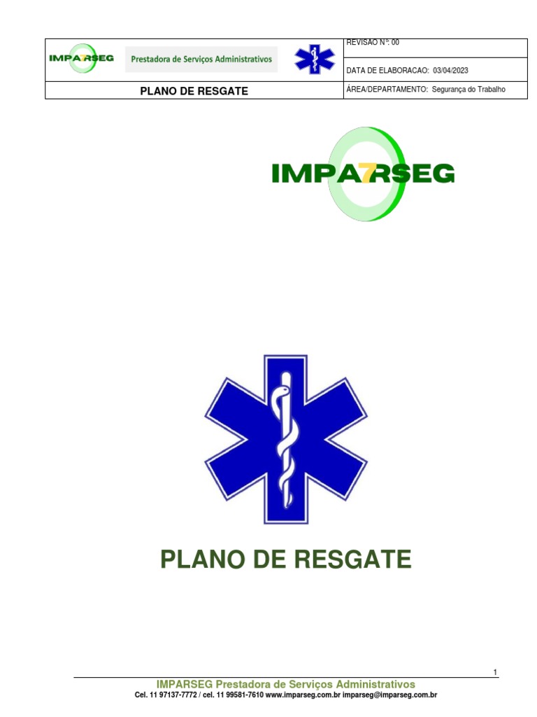 Plano de Resgate - Parsec - Femsa Jundiaí | PDF | Primeiros socorros ...