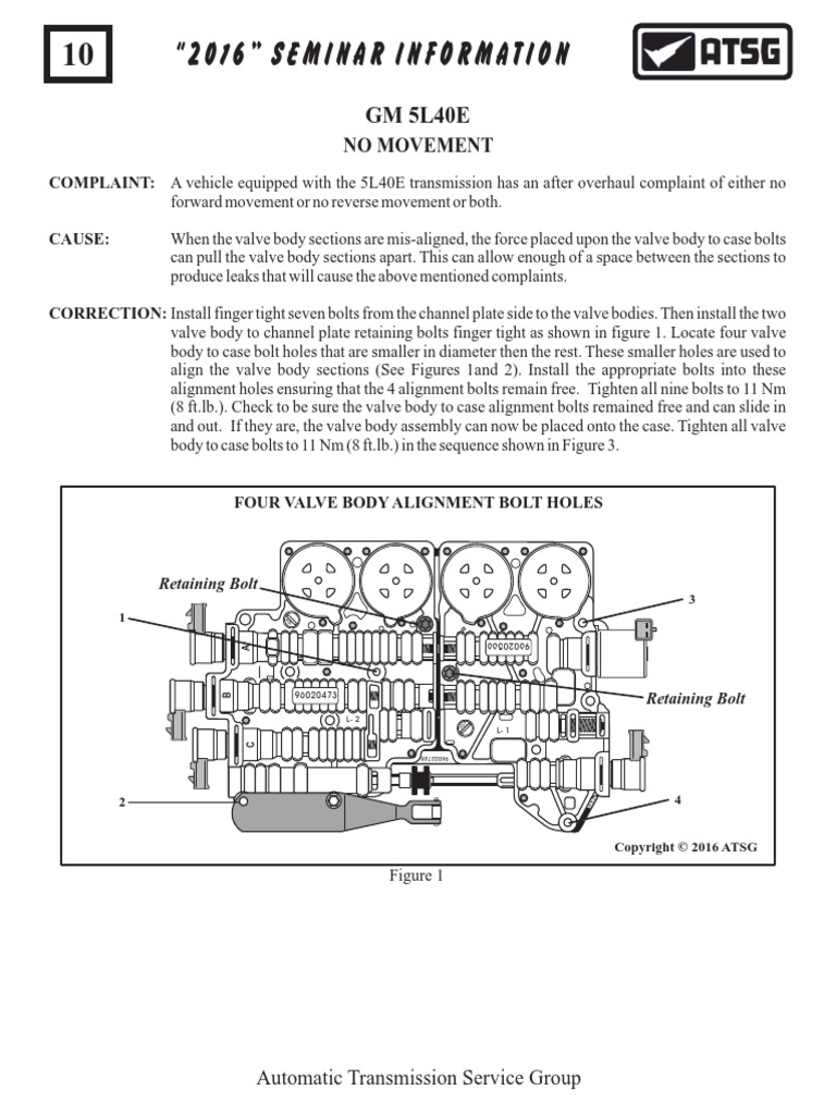 16R-10-11 GM 5l40e No Movement | PDF | Valve | Screw