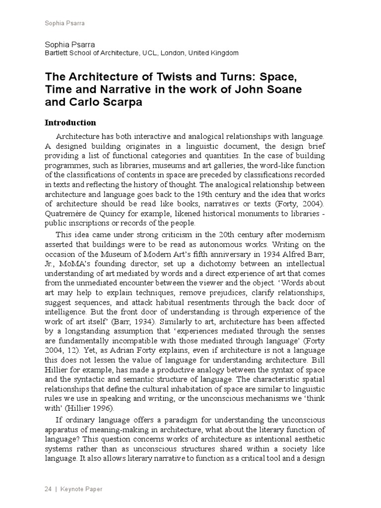 The Architecture of Twists and Turns Spa | PDF