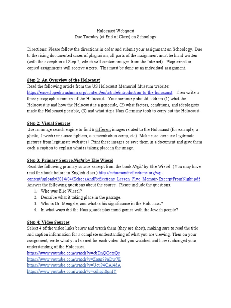 Step 1: An Overview of The Holocaust | PDF | The Holocaust | Nazi War ...