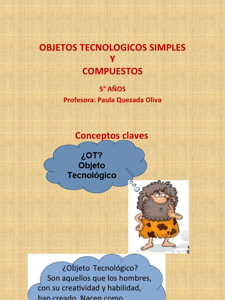 Objetos Tecnológicos: Simples y Compuestos | PDF