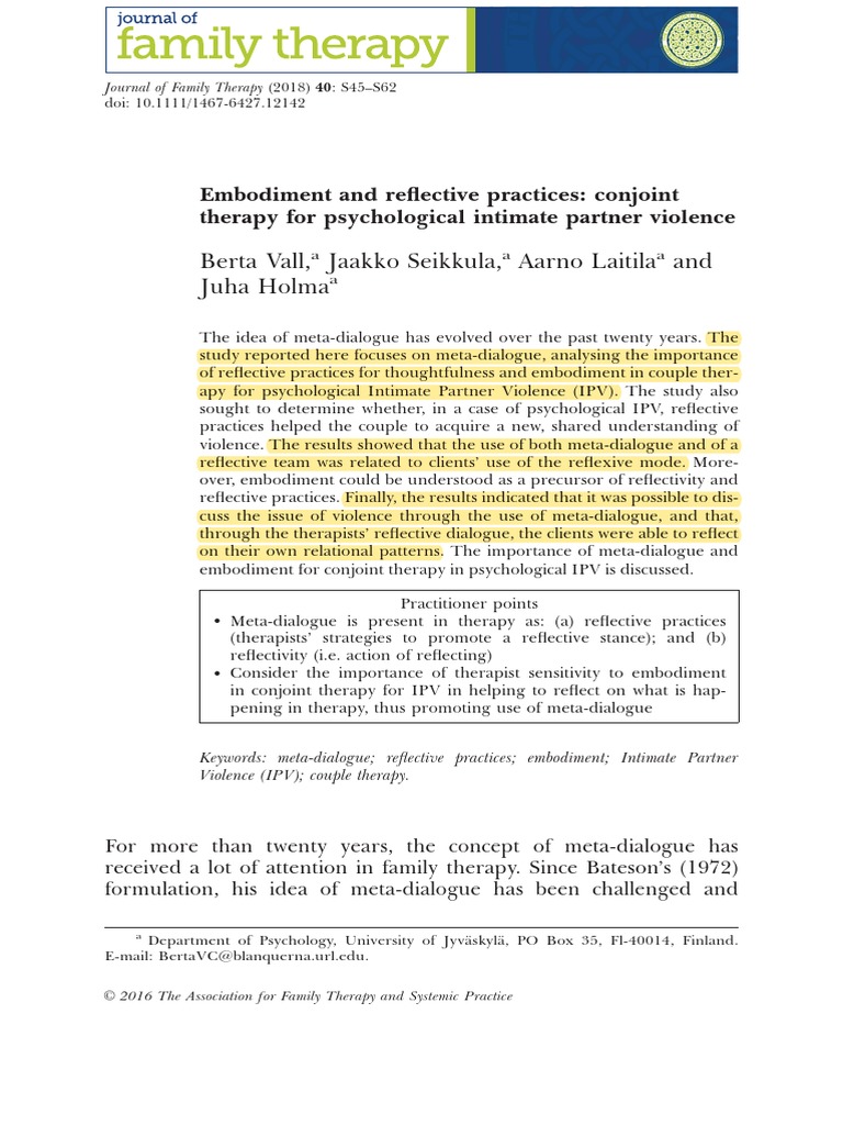 OK - Embodiment and Reflective Practices - Conjoint Therapy For ...