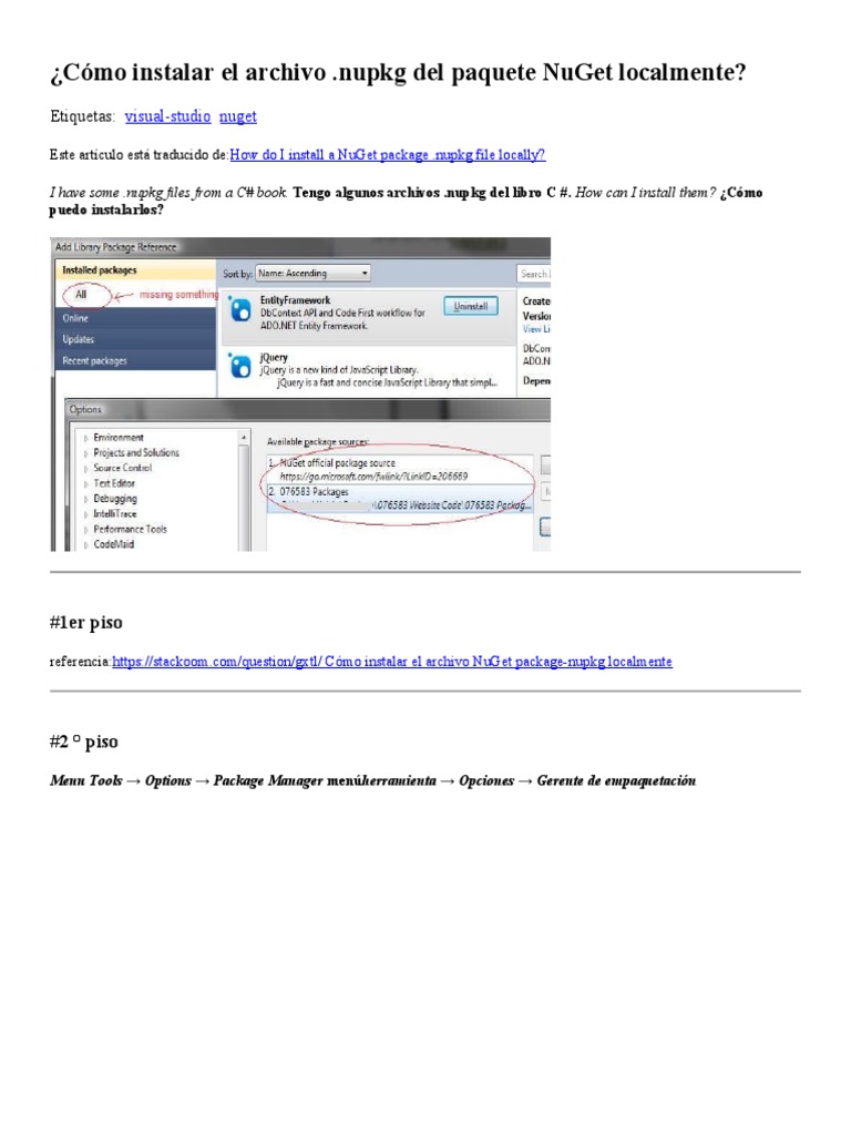 PAckege Offline NuGet | Descargar gratis PDF | Informática | Software PAckege Offline NuGet | Descargar gratis PDF | Informática | Software