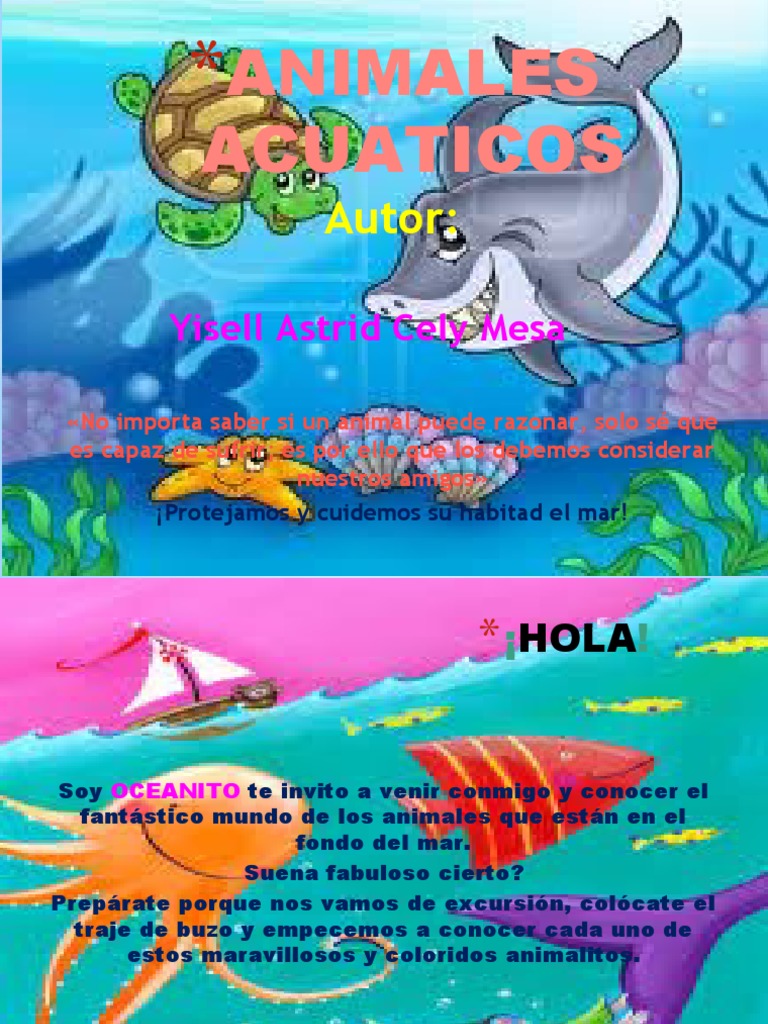 Animales Acuaticos | PDF | Pulpo