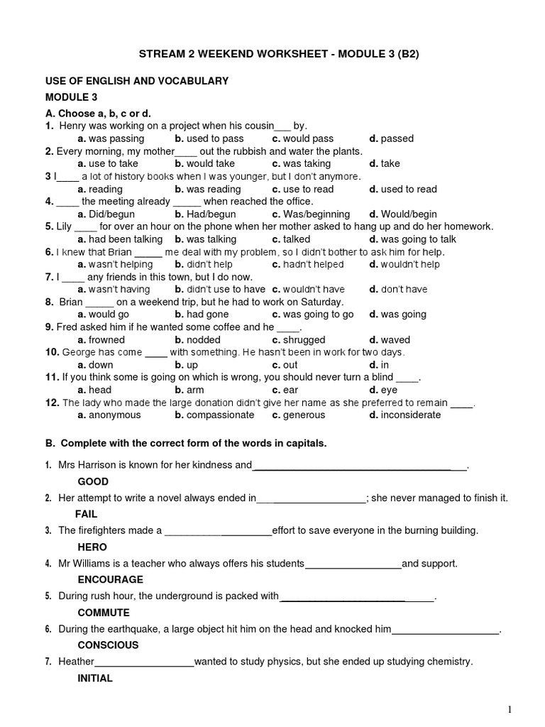 Module 3 - Weekend Worksheet | PDF