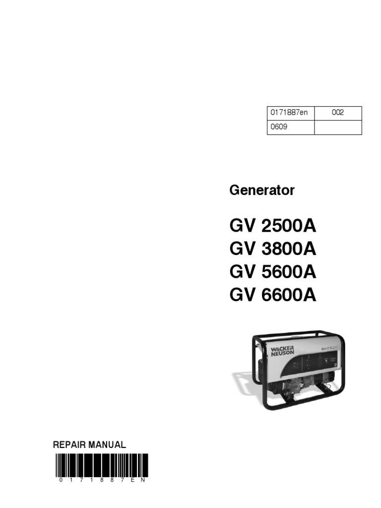 GV 2500A GV 3800A GV 5600A GV 6600A: Generator | PDF | Electric ...