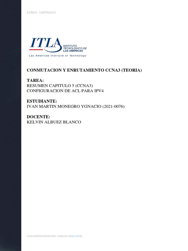 Resumen - Capitulo 5 | PDF | Protocolos de internet | Cortafuegos ...