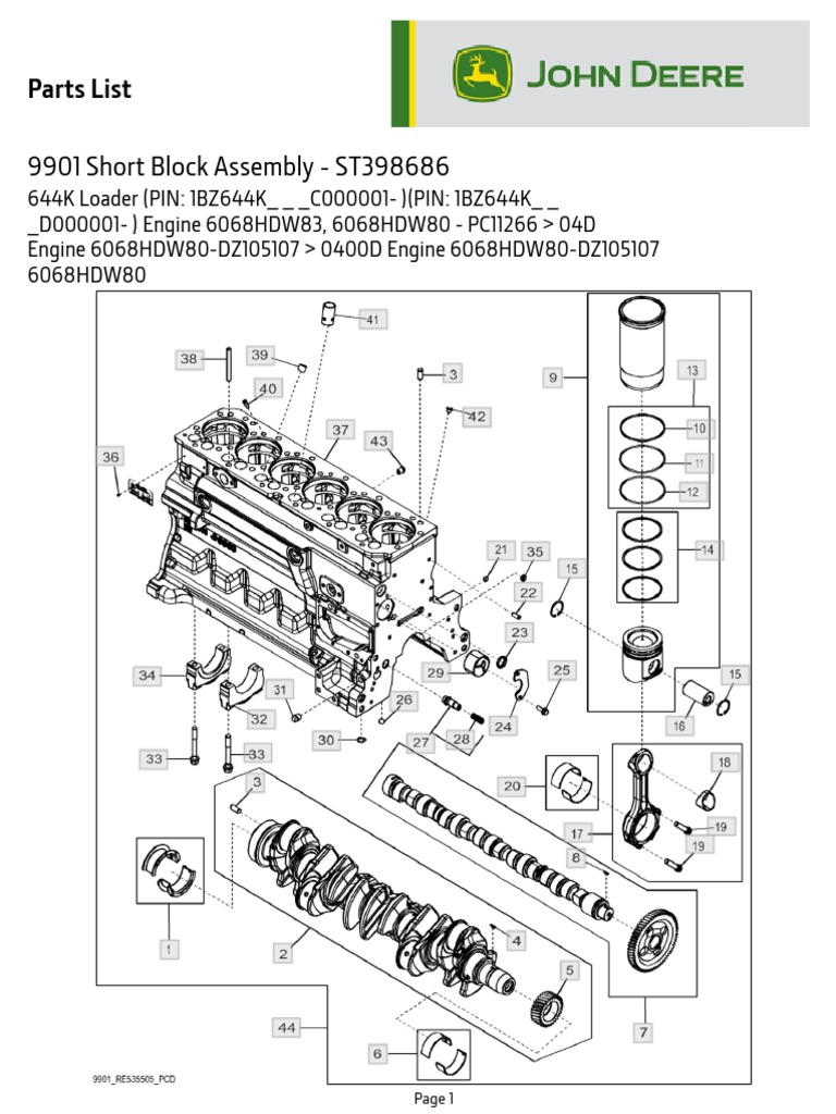9901 Block Ensamble | PDF | Piston | Systems Engineering