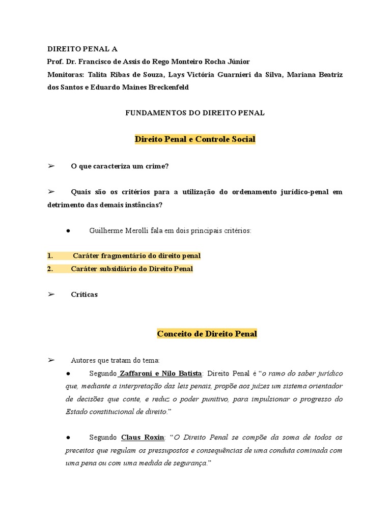 Direito Penal e Controle Social | PDF | Direito Penal | Direito Público