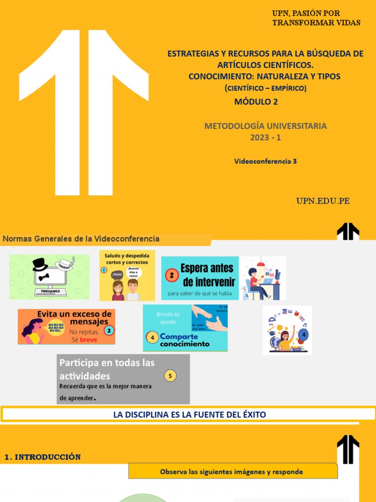 Estrategias Y Recursos para La Búsqueda de Artículos Científicos. Conocimiento: Naturaleza Y ...