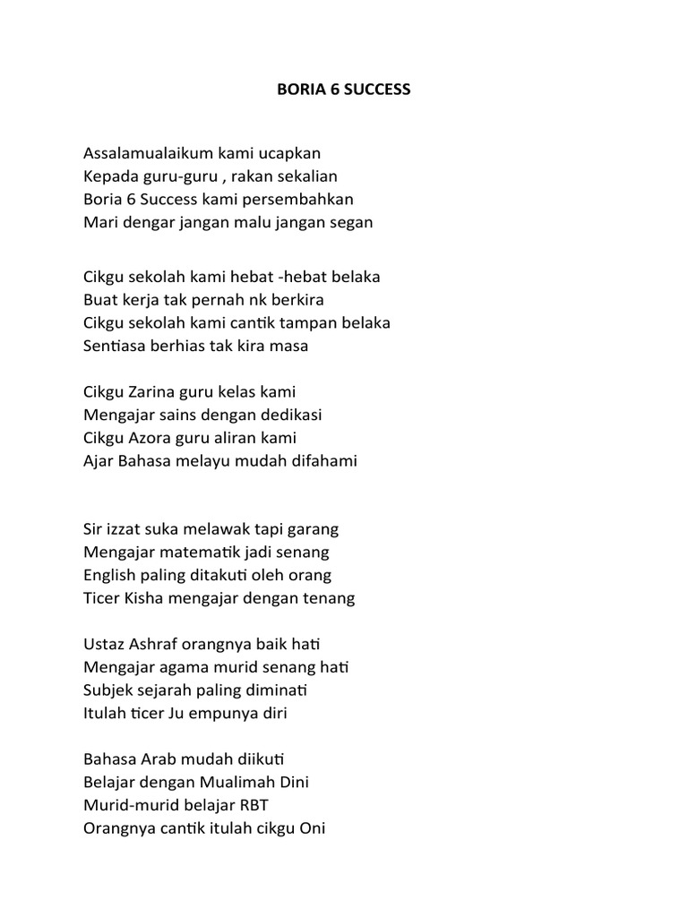 Boria 6 Success | PDF