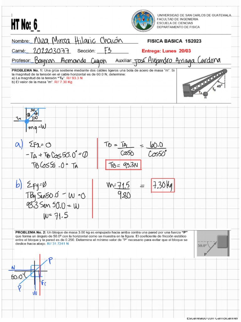 Respuesta de La Hoja 6 | PDF