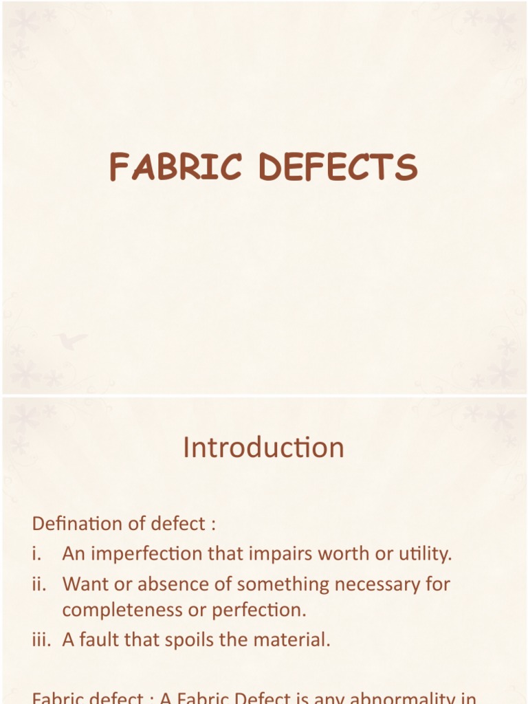 Woven Fabric Defects and Inspection | PDF | Weaving | Yarn