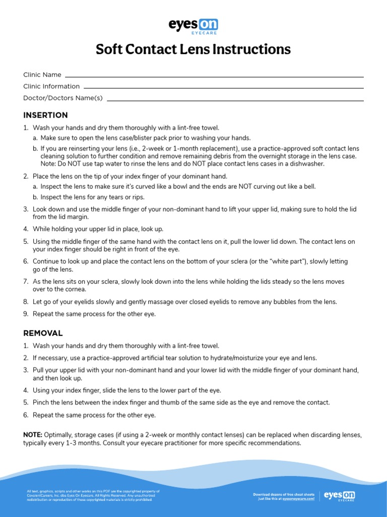 Take Home Instructions For Patients - Cheat Sheet - Combined | PDF ...