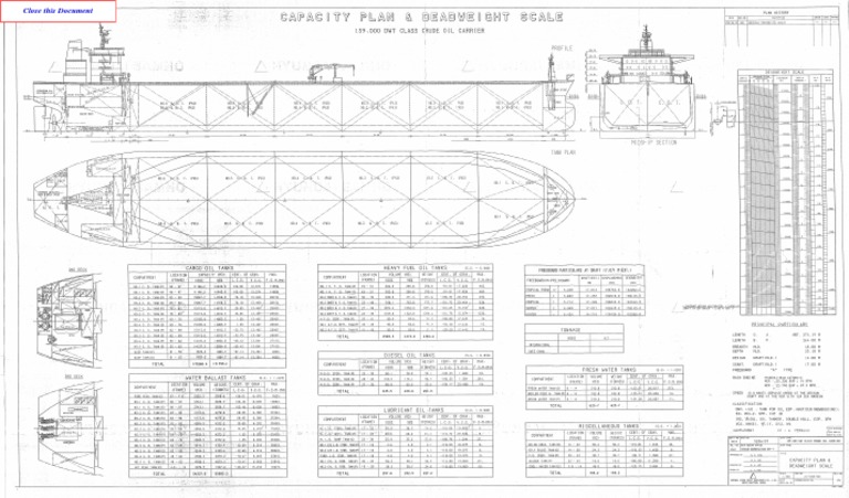 B-03 Capacity Plan With Deadweight Scale | PDF