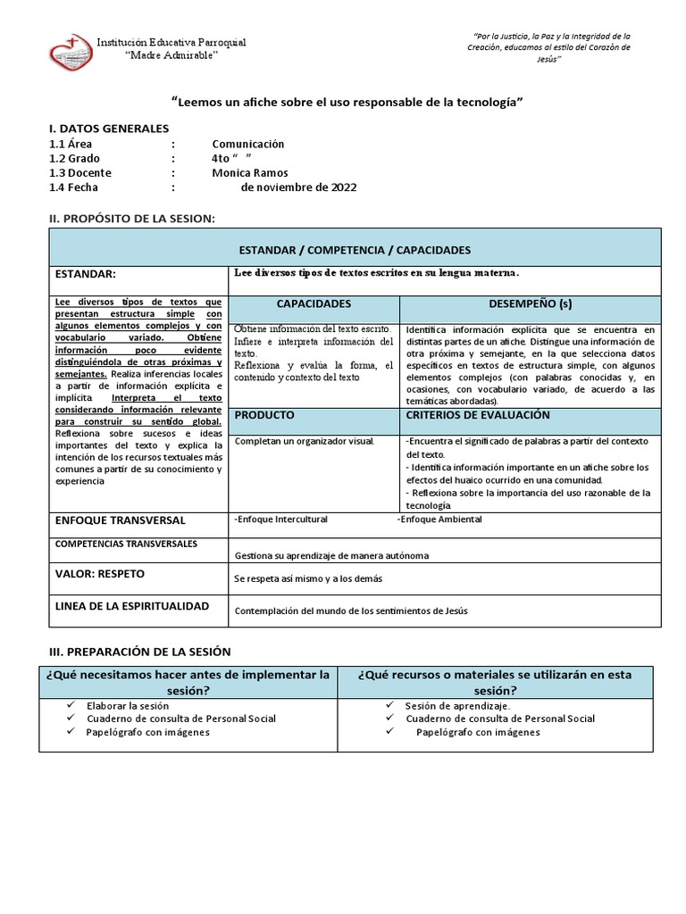 Afiche sobre uso responsable de tecnología | PDF | Póster | Información