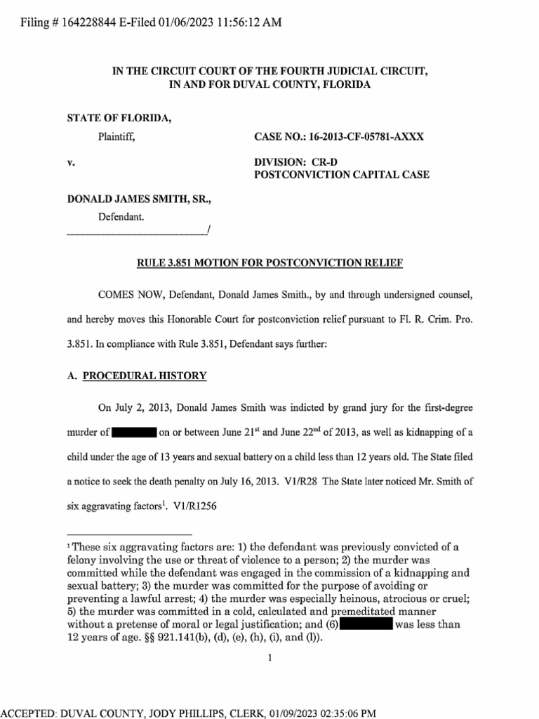 Donald Smith Motion For Postconviction Relief | PDF