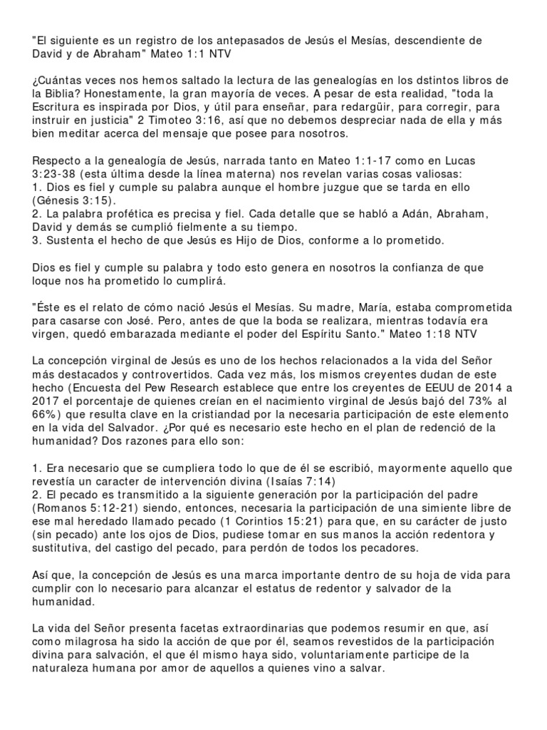 Comentarios Sobre Evangelio San Mateo | PDF | Jesús | Evangelio de Mateo