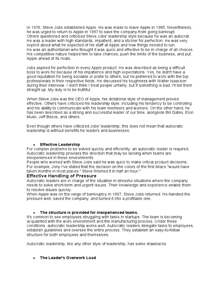 Steve Jobs | PDF | Leadership | Creativity