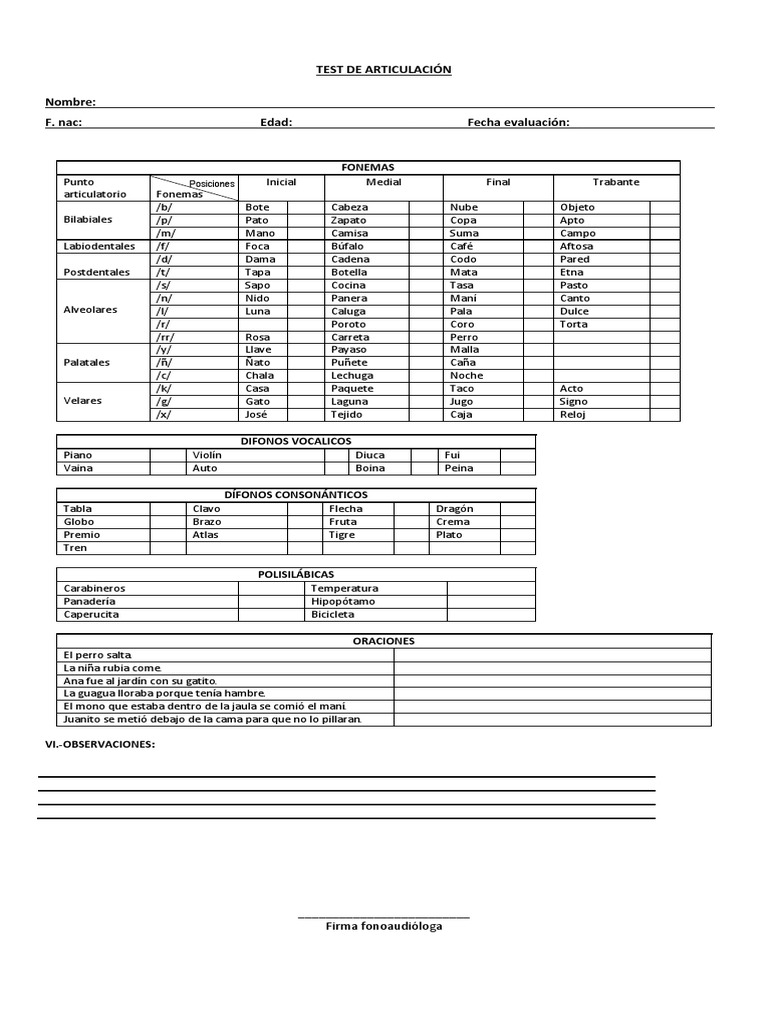 Fonemas: Posiciones | PDF