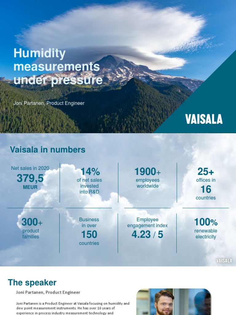 Humidity Measurements Underpressure | PDF | Humidity | Pressure