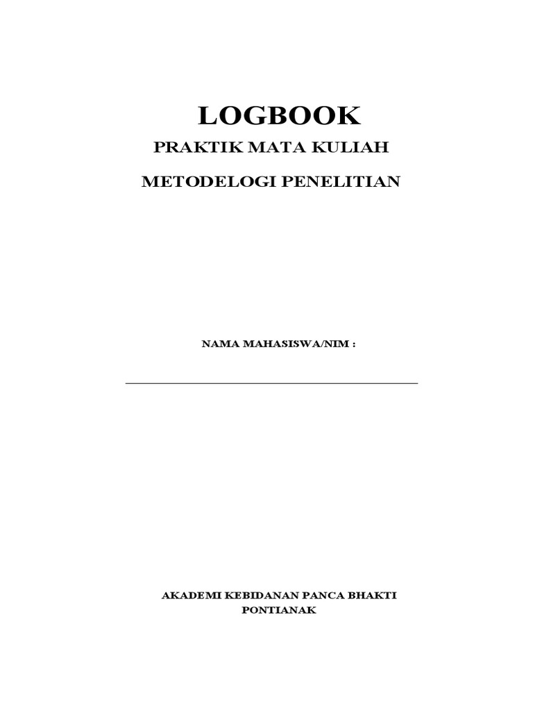 Logbook Metodelogi Penelitian | PDF