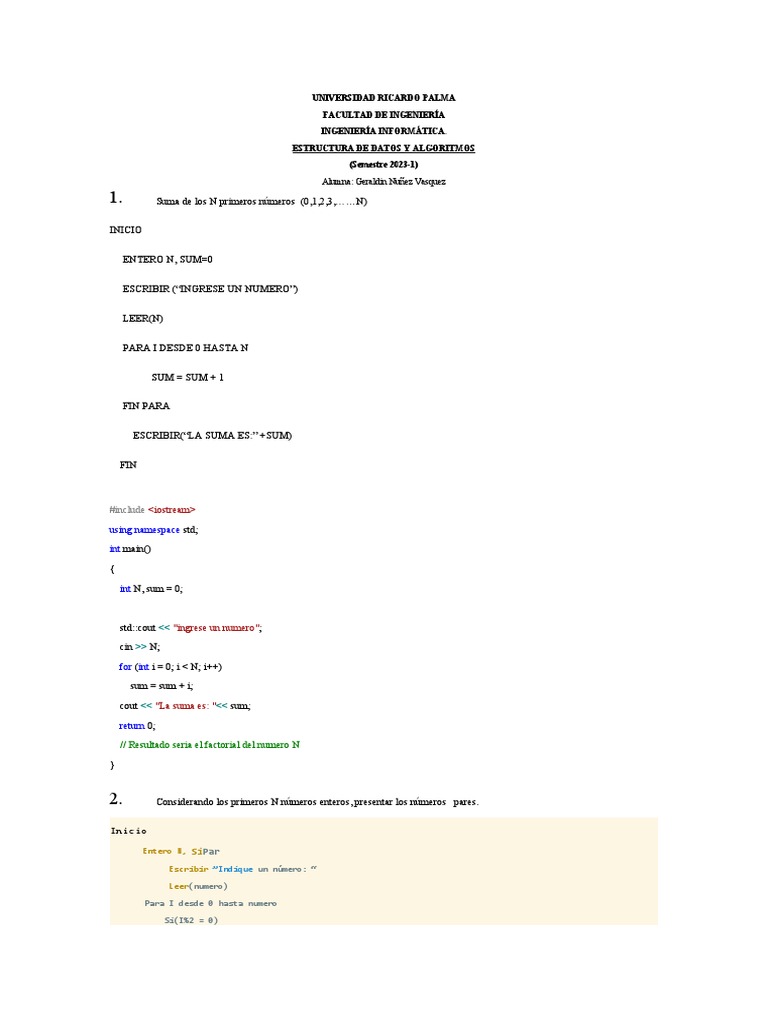 Practica De Algoritmos 5 C Pdf C Gestión De Tecnología De La Información