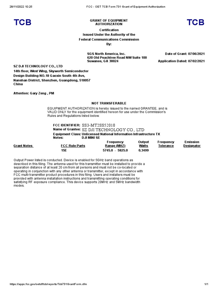 FCC - Drone | PDF | Transmitter | Federal Communications Commission