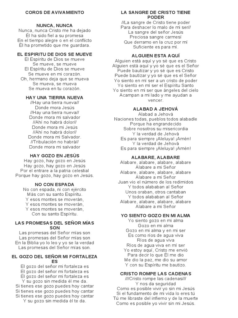 Coros de Avivamiento | PDF | Cristo (título) | Jesús