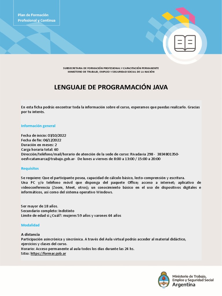 Lenguaje de Programación Java | Descargar gratis PDF | Lenguaje de programación | Java (lenguaje ...