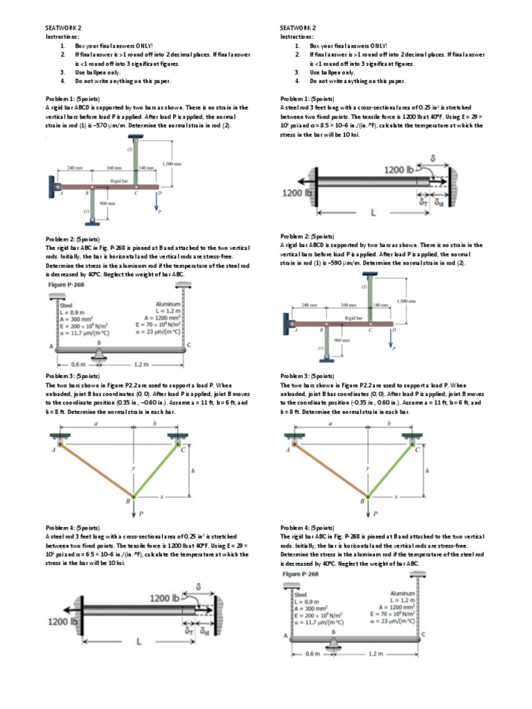 SW2 | PDF | Ultimate Tensile Strength | Stress (Mechanics)
