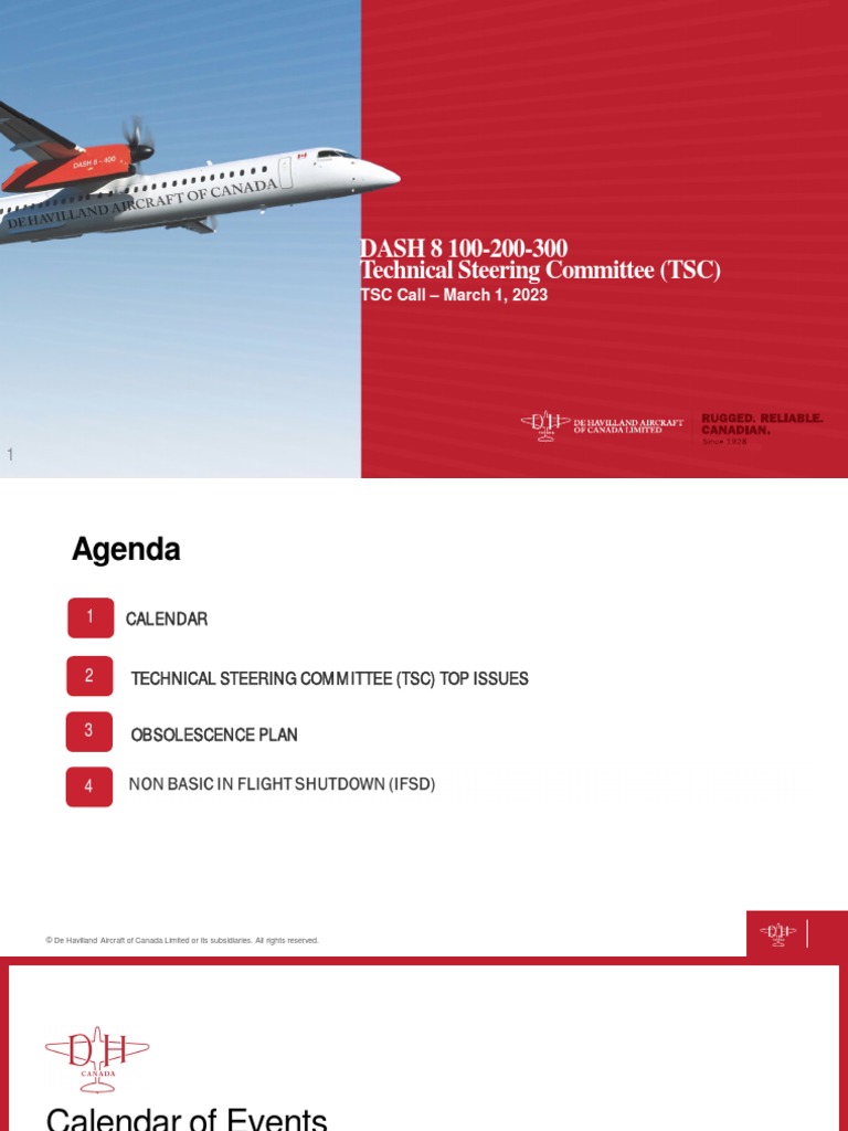Dash 8 123 Technical Steering Committee (TSC) Call - March 1 2023 Final | PDF | Reliability ...