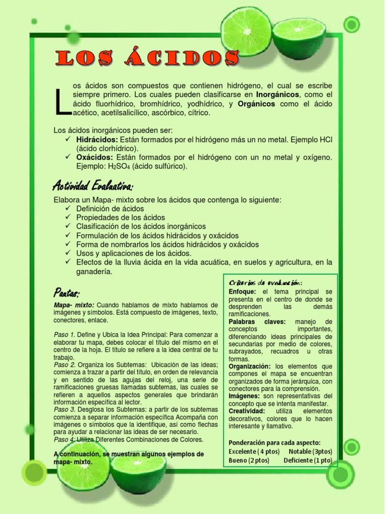 Los Ácidos | PDF | Ácido | Elementos químicos