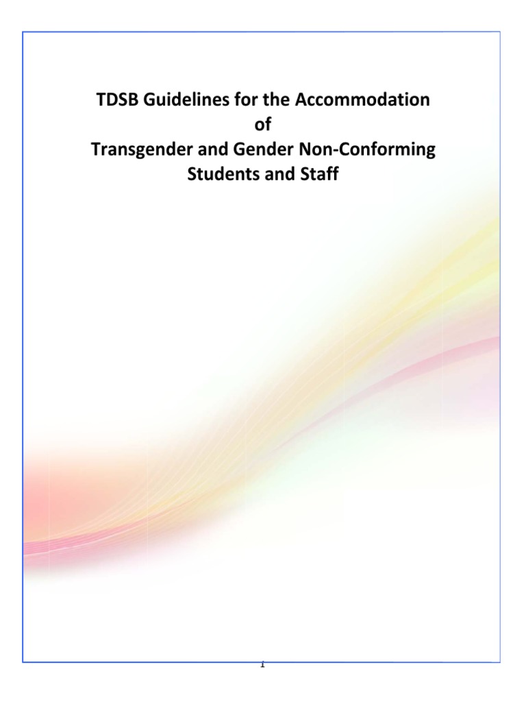 TDSB Transgender Accommodation FINAL - 1 | PDF | Transgender | LGBTQIA+ Studies