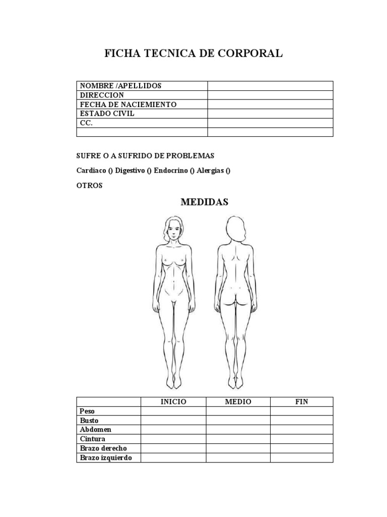 Ficha Tecnica de Corporal | PDF