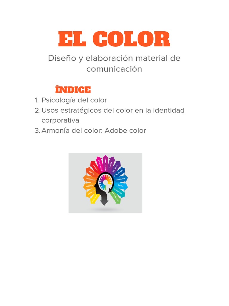 Tema 1 Diseño - El Color | PDF | Color | Marca