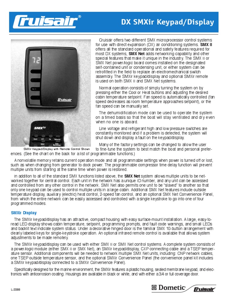 DX Smxir Keypad/Display | PDF | Manufactured Goods | Electrical Engineering