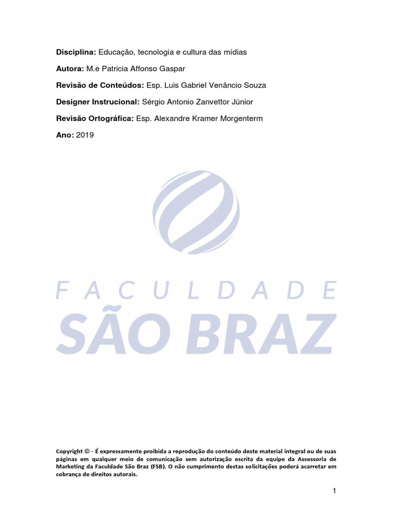Ed Tec e Cultura Das Mídias | PDF | Tecnologia da Informação e ...