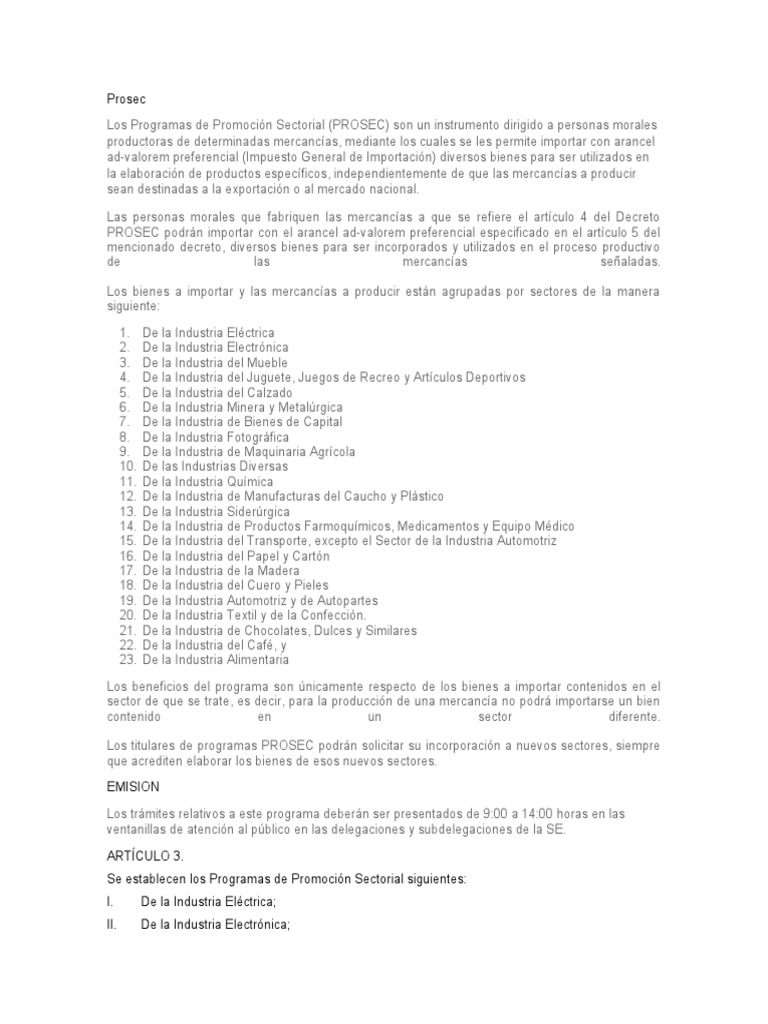 Prosec y Regla 8va | PDF | Arancel | Cuero