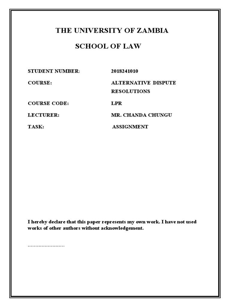 ADR Assignment | PDF | Arbitration | Alternative Dispute Resolution