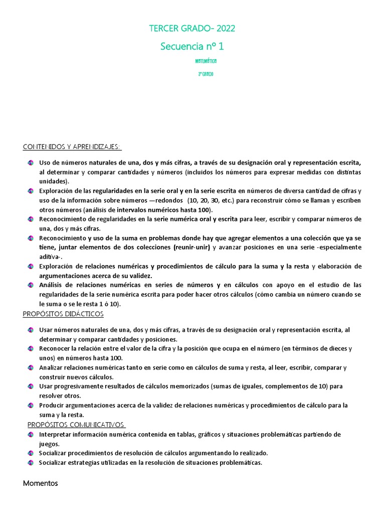 Matemáticas 3° Grado: Juegos y Números | PDF | Números | Sustracción