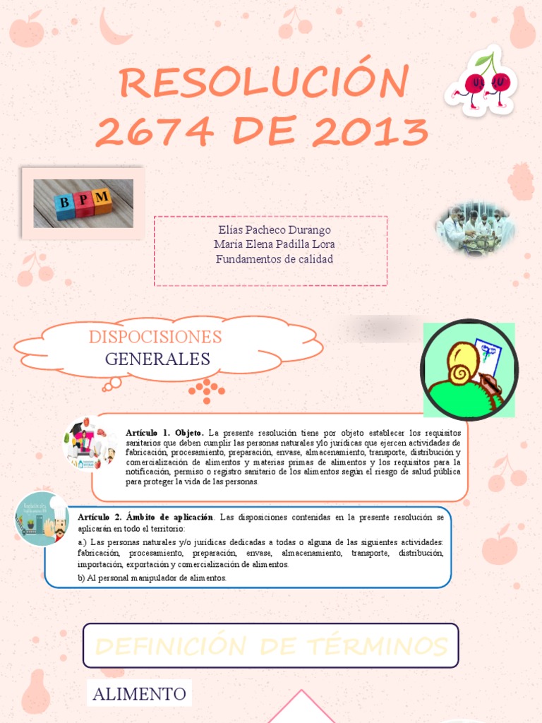 Importancia de la Resolución 2674 de 2013 | PDF | Alimentos | Residuos