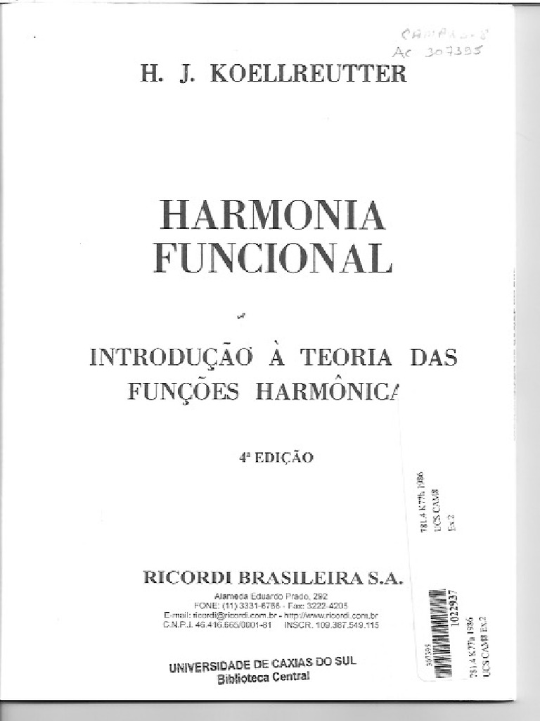 Harmonia Funcional - H. J. Koellreutter | PDF