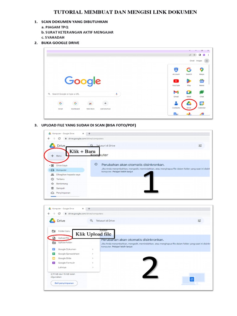 Tutorial Membuat Dan Mengisi Link Dokumen | PDF
