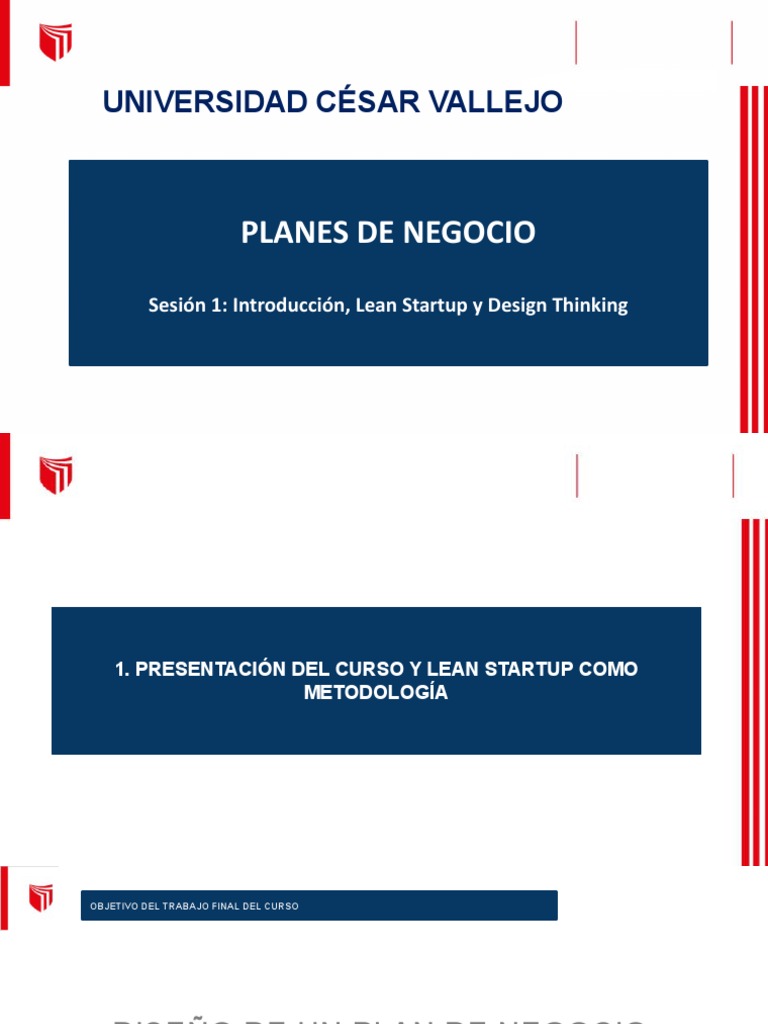 Sesión 1 Intro, Design Thinking, Lean Startup | PDF | El pensamiento de diseño | Lean Startup