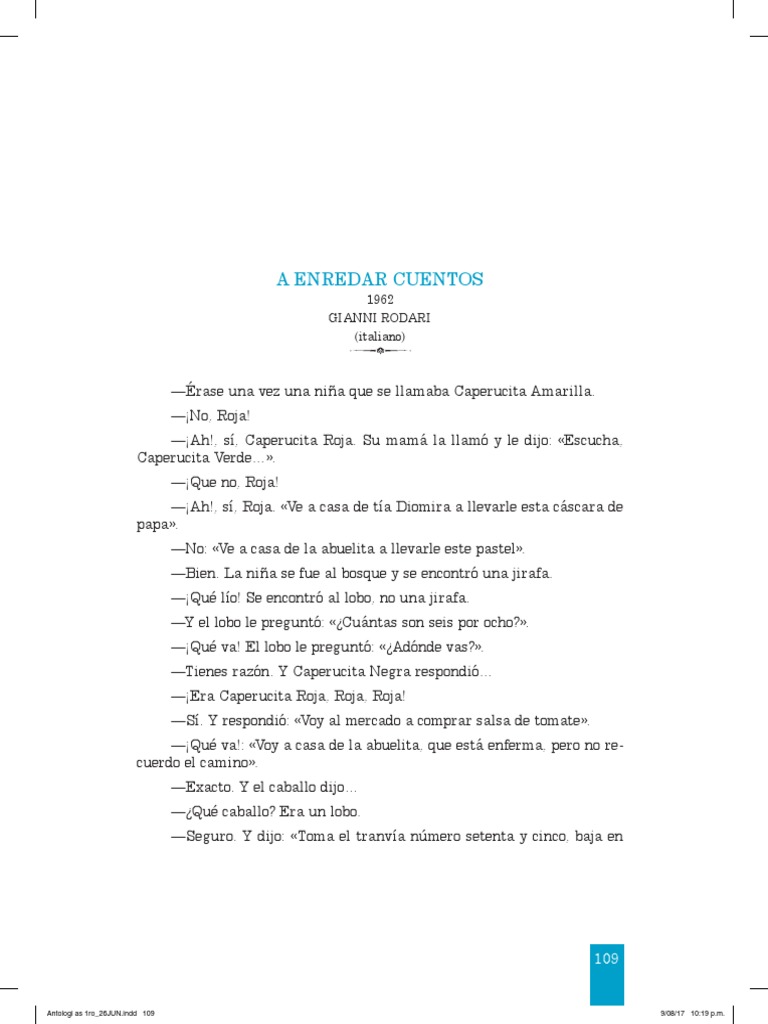 A Enredar Cuentos: 1962 Gianni Rodari (Italiano) | PDF | Caperucita Roja