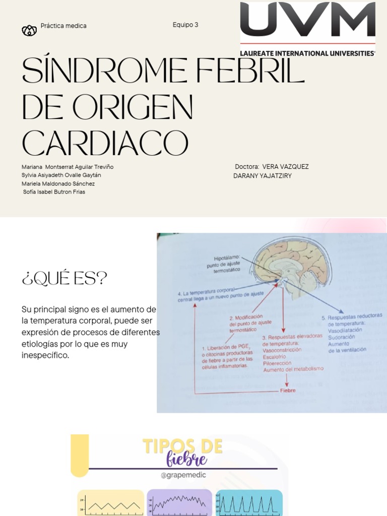 Síndrome Febril de Origen Cardiaco: Práctica Medica Equipo 3 | PDF ...