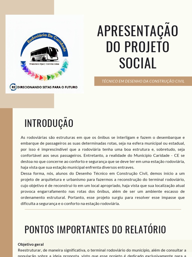 Apresentação Do Projeto Social | PDF