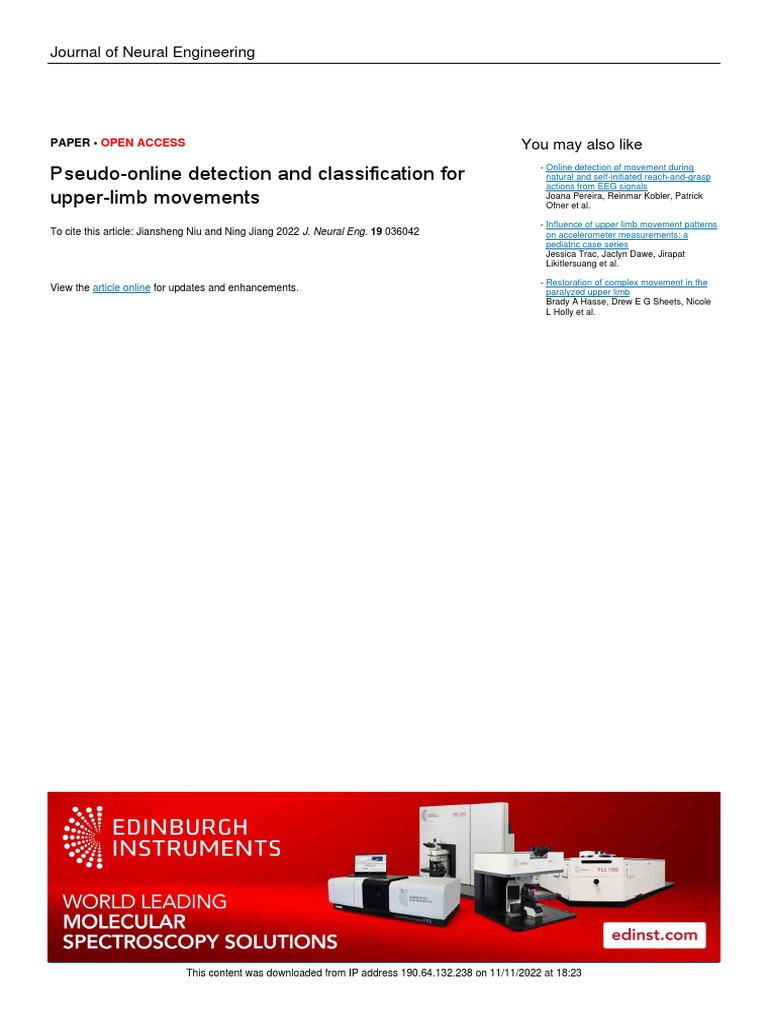 2022 - Pseudo-Online Detection and Classification For Upper-Limb ...